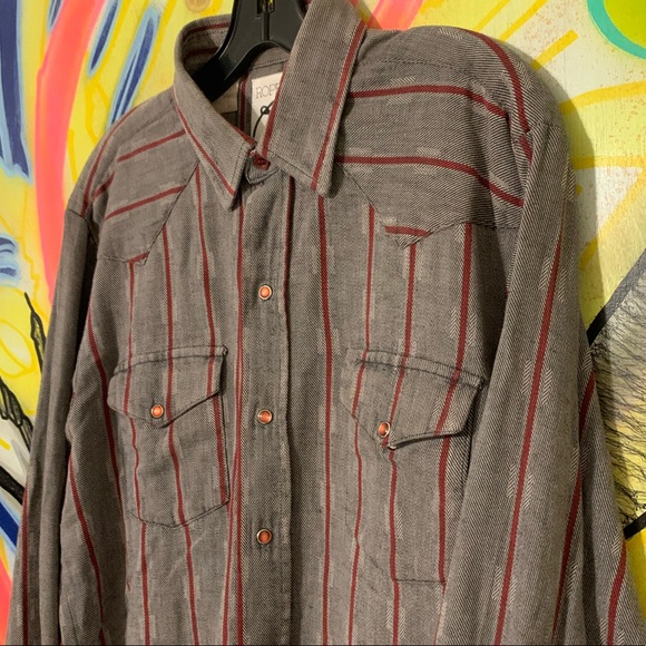 Roper | Shirts | Vintage Roper Pattern Snap Button Cowboy Shirt Xl ...